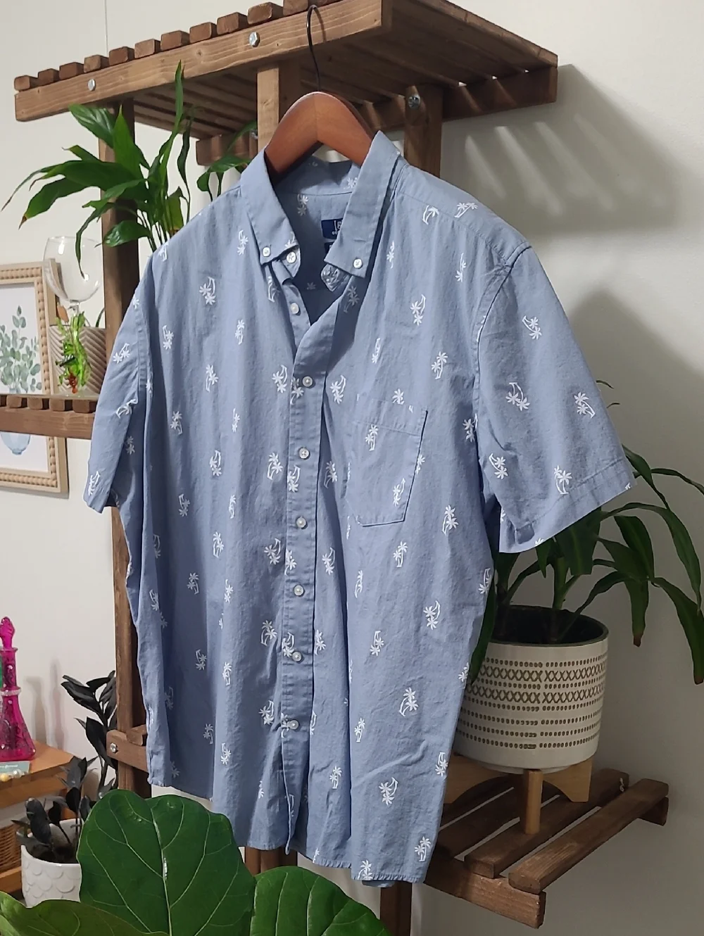 George | Shirts | Mens Palm Tree Beach Shirt | Poshmark